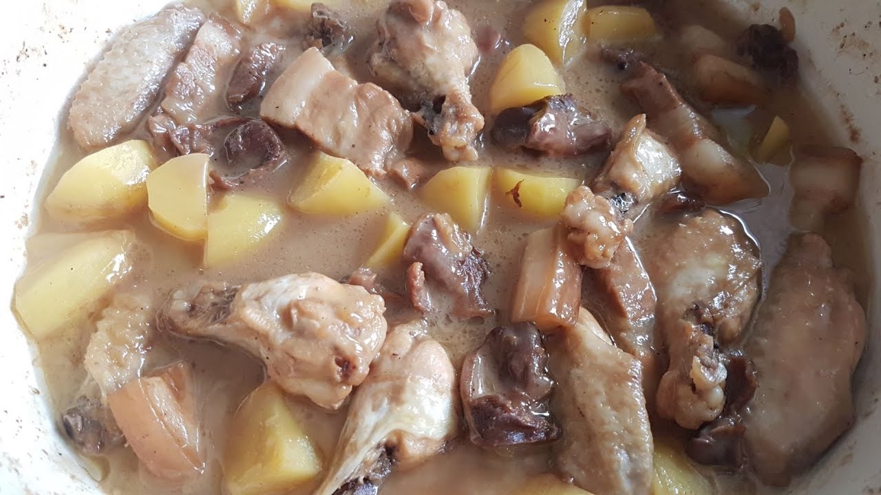 Austria - Pork and Chicken Gatang Adobo with Gravy - YouTube
