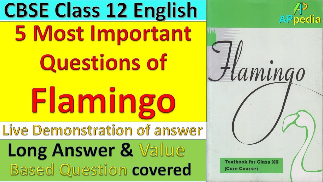 5 Most Important Questions of Flamingo🔥| Value based question covered ...