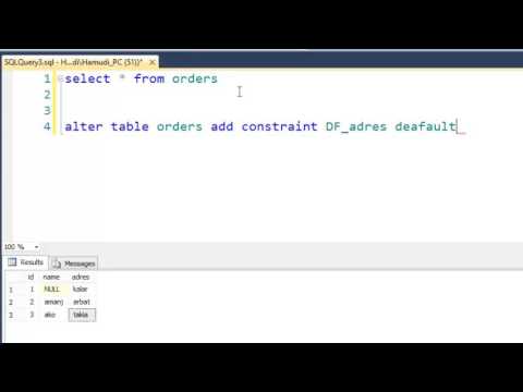 20 SQL CONSTRAINT ALTER DEFAULTSQL SERVER KURDISH TUTORIALS - YouTube
