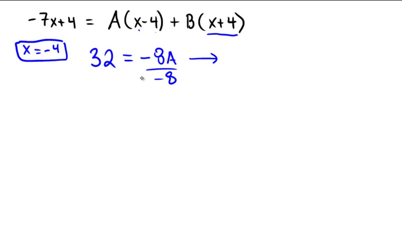 Finding the partial fraction decomposition with only distinct linear ...