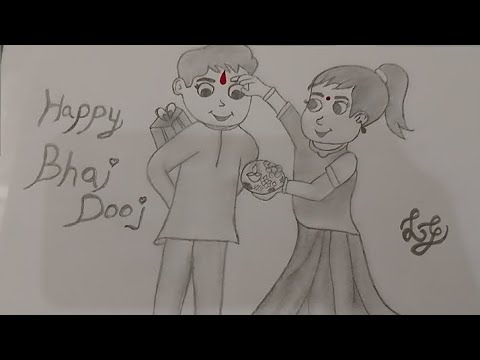 Bhai dooj simple drawing|Bhai dooj special pencil drawing|pencil sketch ...