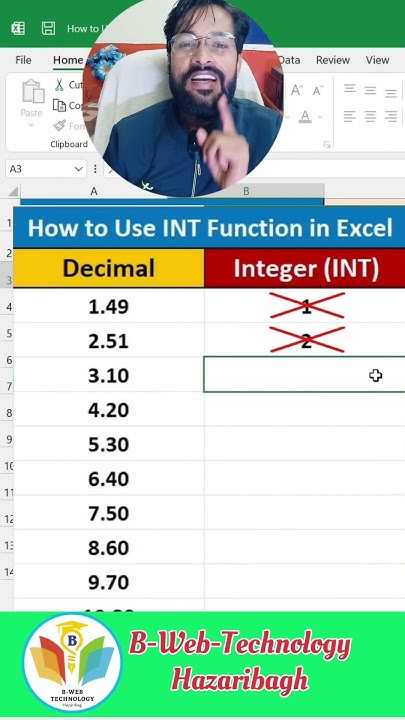 Convert decimal number to integer number in excel#excel #bantisir #computer #tipsandtricks - YouTube