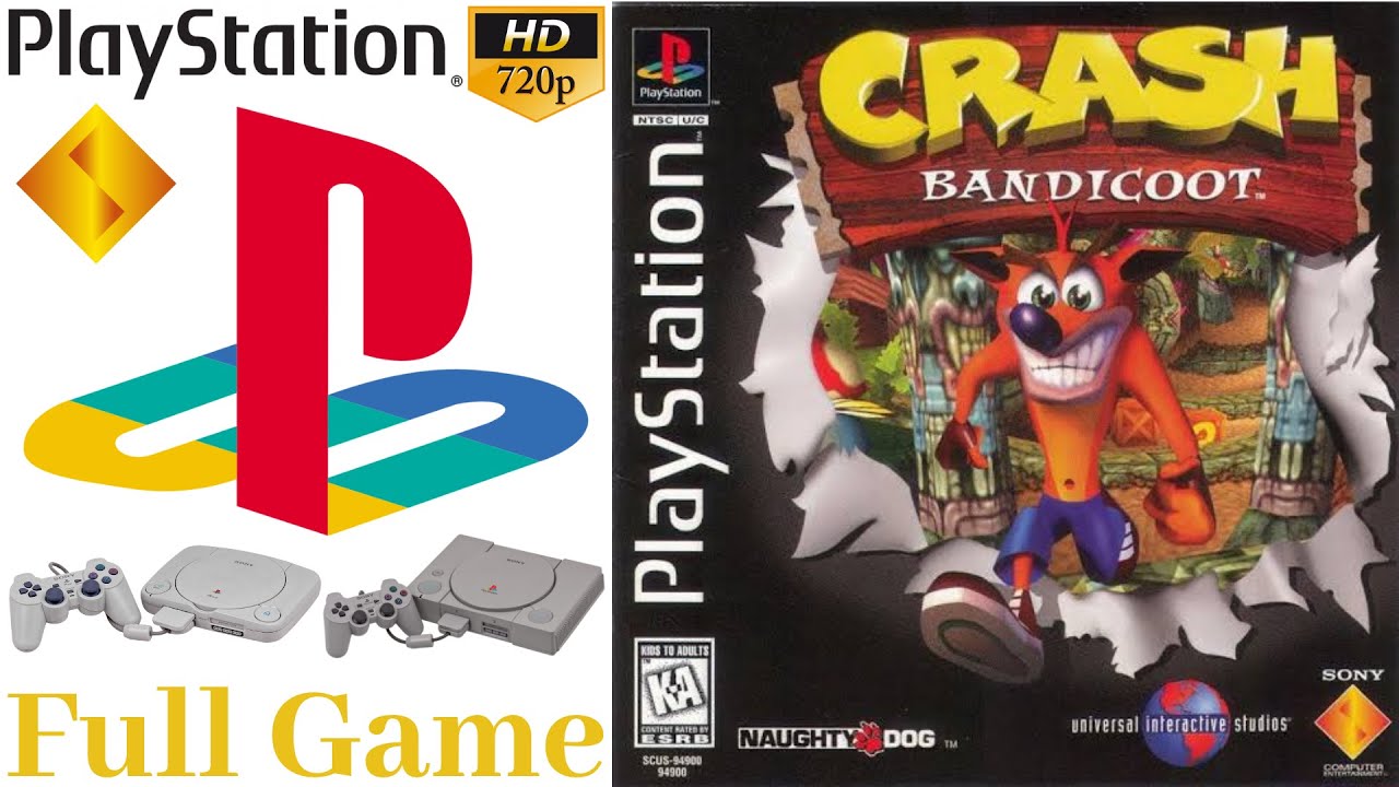 Crash Bandicoot [PS1] 720p60ᶠᵖˢ HD🔴 Complete 100% Longplay Playthrough ...