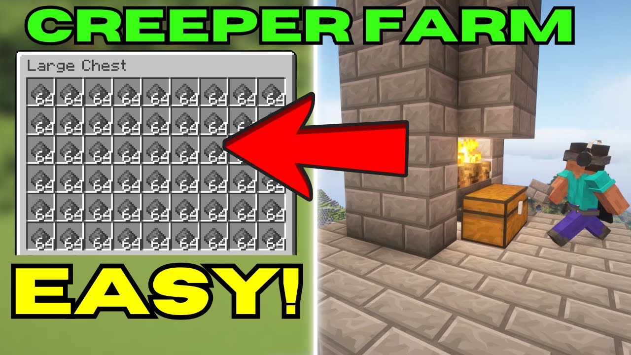 Easiest Creeper Farm You Can Build in Minecraft! | 1.21+ Java & Bedrock ...