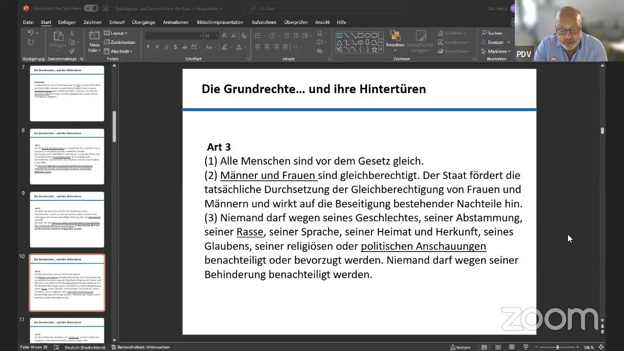 Grundgesetz Artikel 3 - Gleichheit vor dem Gesetz - YouTube