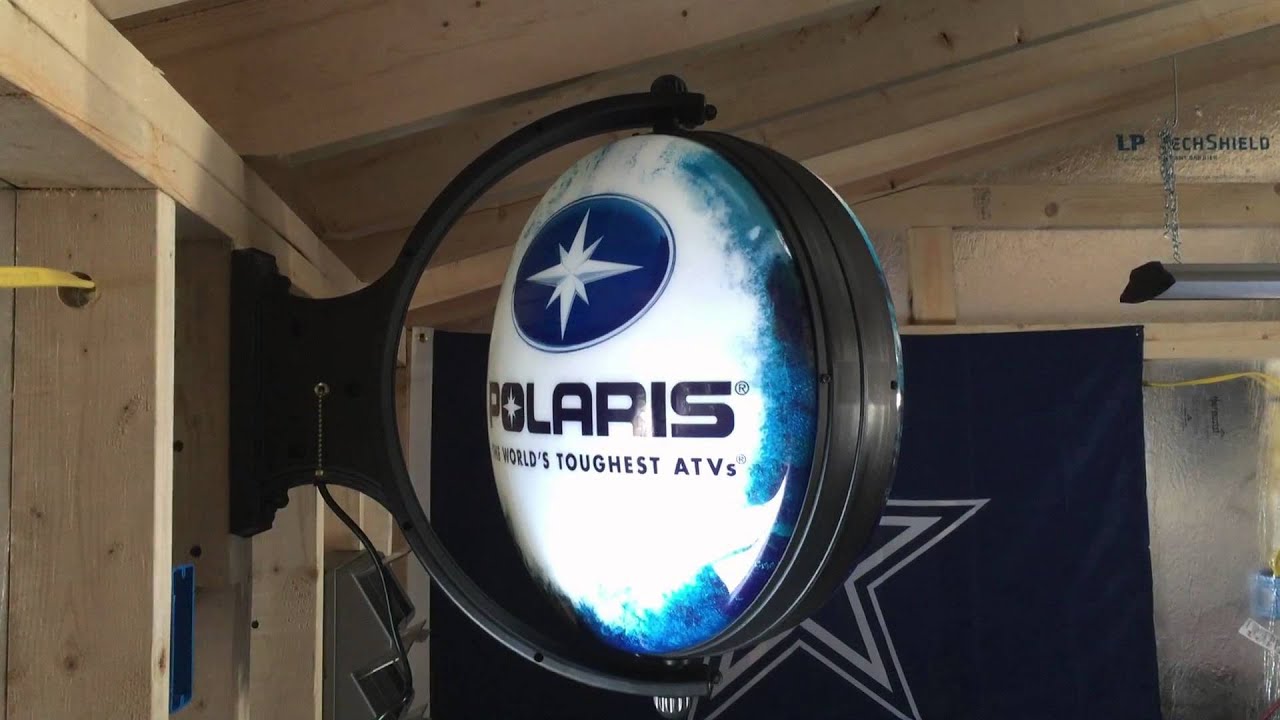 Polaris ATV Spinning Lighted Sign - YouTube