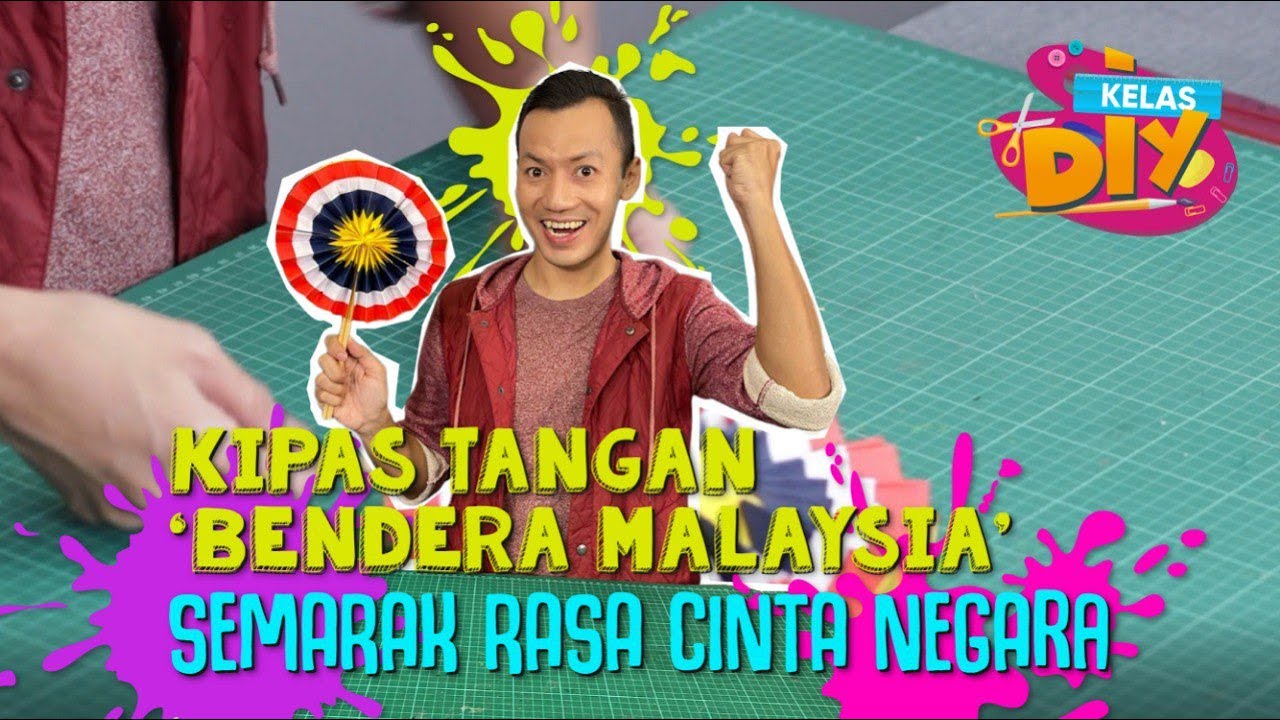 Kipas Tangan Bermotifkan Bendera Malaysia Sempena Merdeka Dan Hari ...