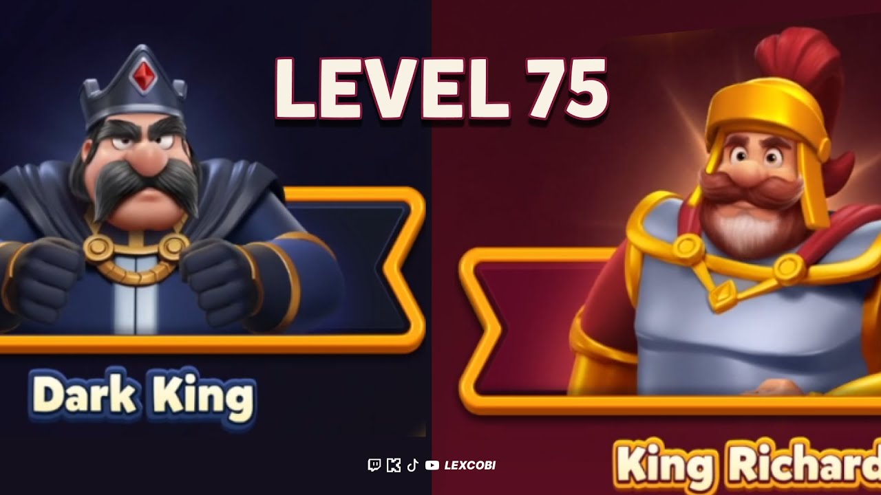 Royal Kingdom Level 75 - No Boosters Used - Dark King VS King Richard ...