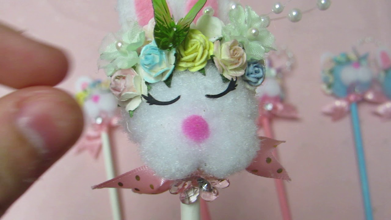 Shabby Bunny Wands | Dollar Tree DIY | #Springcraftymeetup2019 | - YouTube