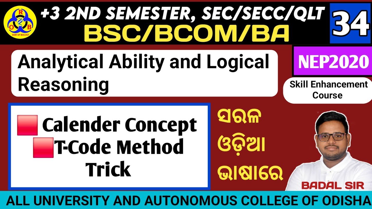 calendar reasoning | analytical ability and logical reasoning | +3 2nd ...