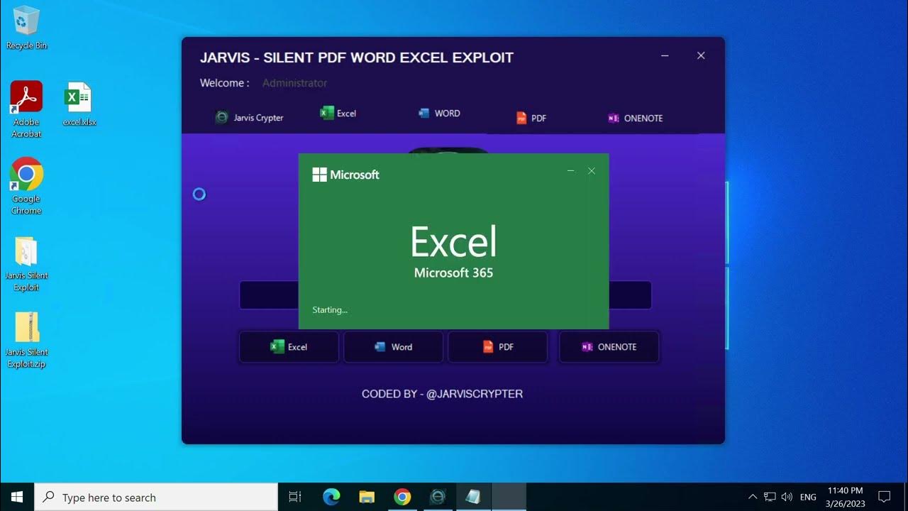 Silent Excel Exploit 365 Convert Exe To Xlsx By Jarviscrypter Youtube