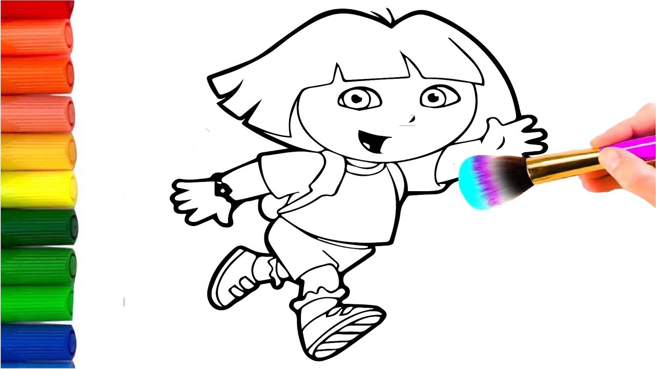 Dora Drawing, Painting and Coloring for Kids & Toddlers_How to draw ...