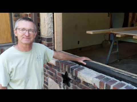 Correcting a Brick Wall that has pulled away. TURN VOLUME WAY UP.