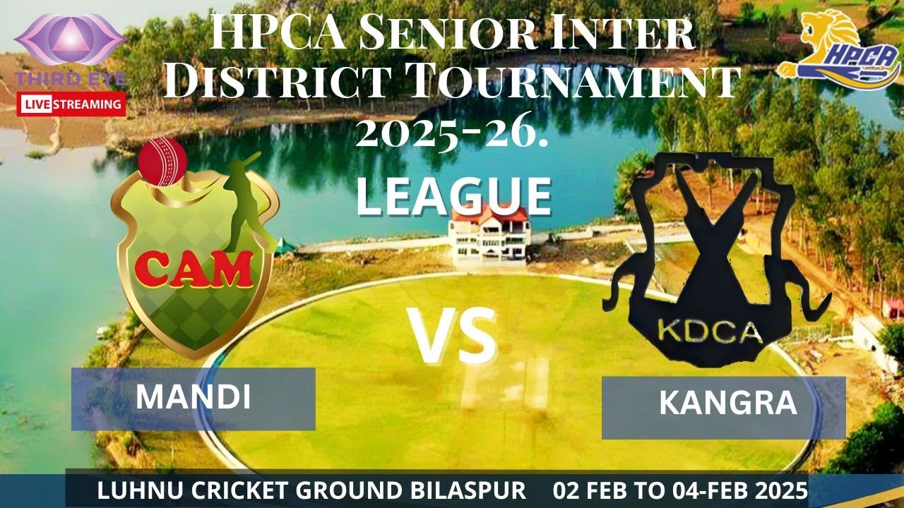 MANDI VS KANGRA (LEAGUE) AT LUHNU CRICKET GROUND BILASPUR DATE- 02-02 ...