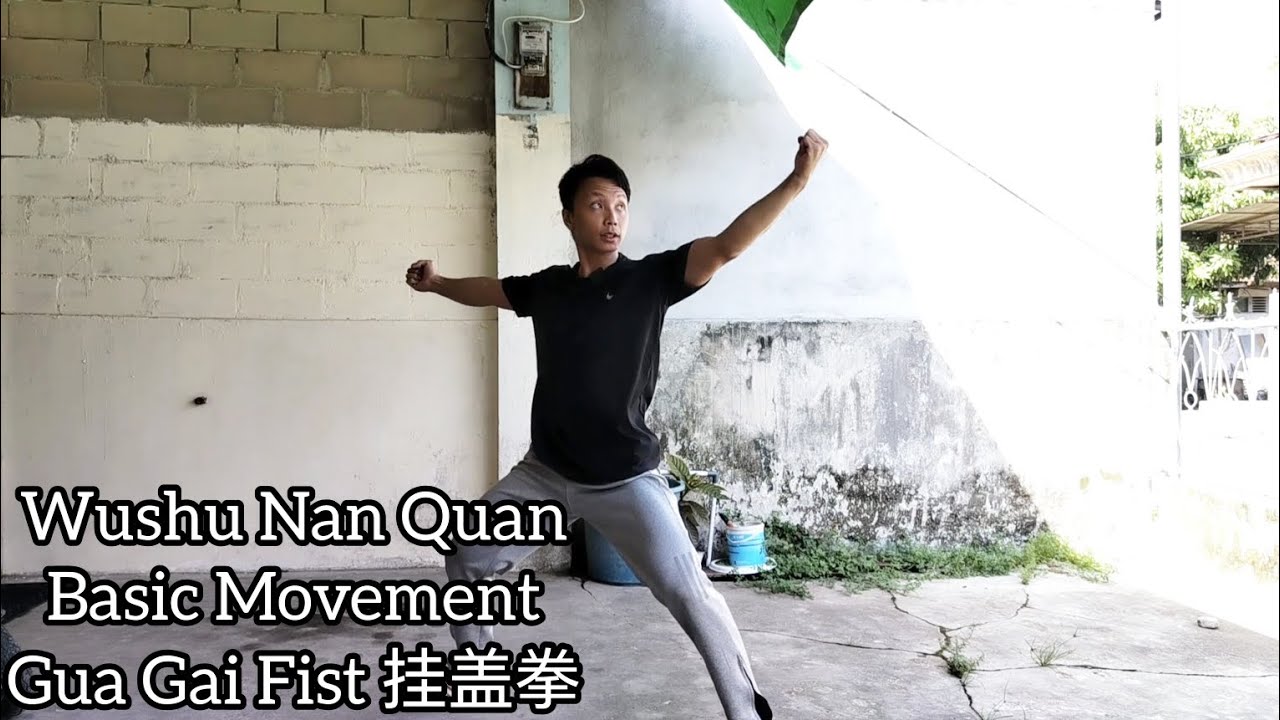 Wushu Nan Quan Basic Movement - Gua Gai Fist 挂盖拳 - YouTube