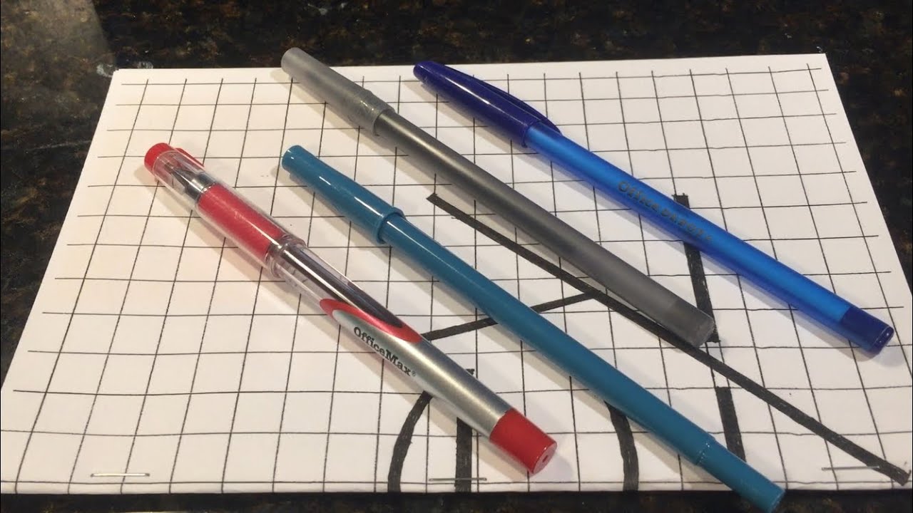 Random cheap (throw away) pens - YouTube