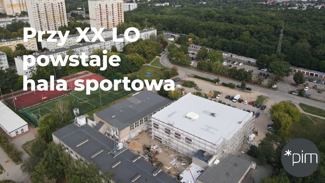 Przy XX LO powstaje hala sportowa - YouTube