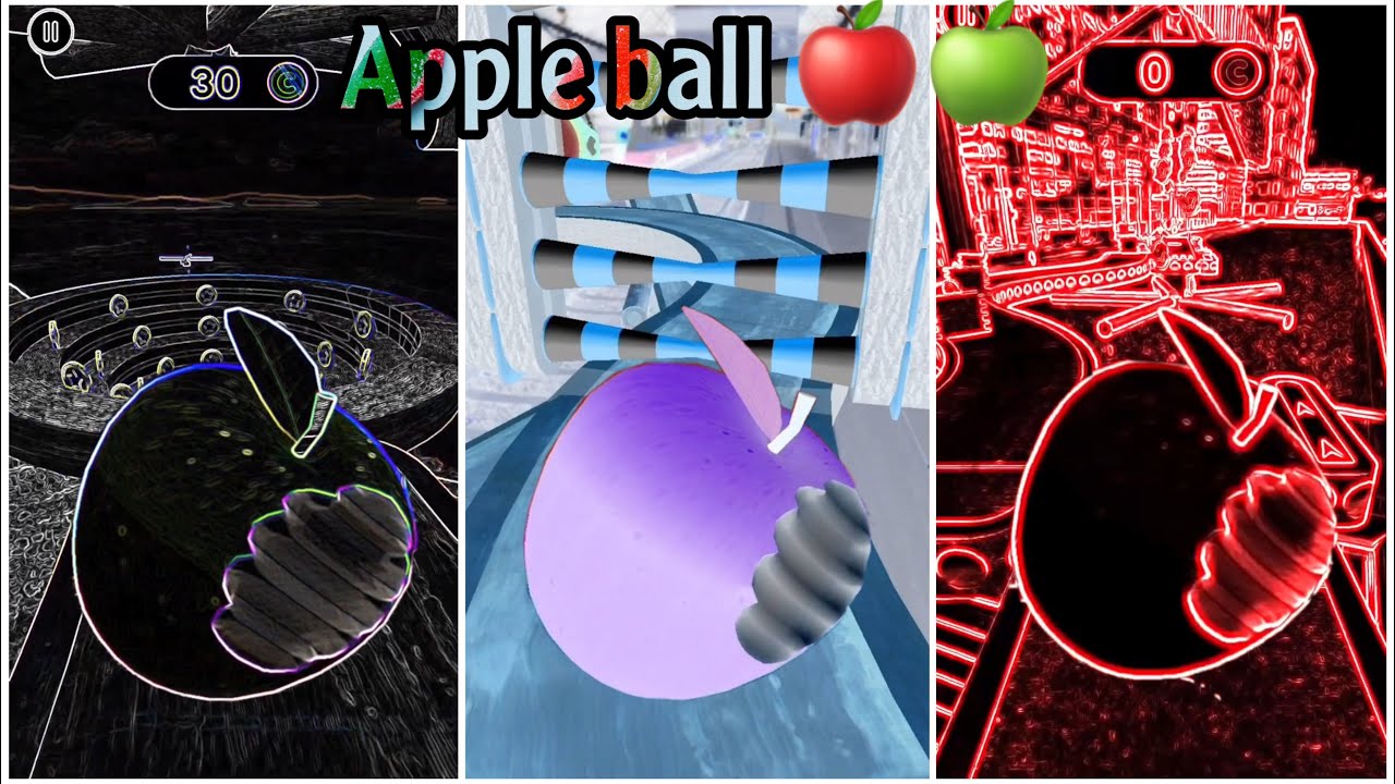 Awesome apple 🍎🍏 ball playing new levels in going balls game ...