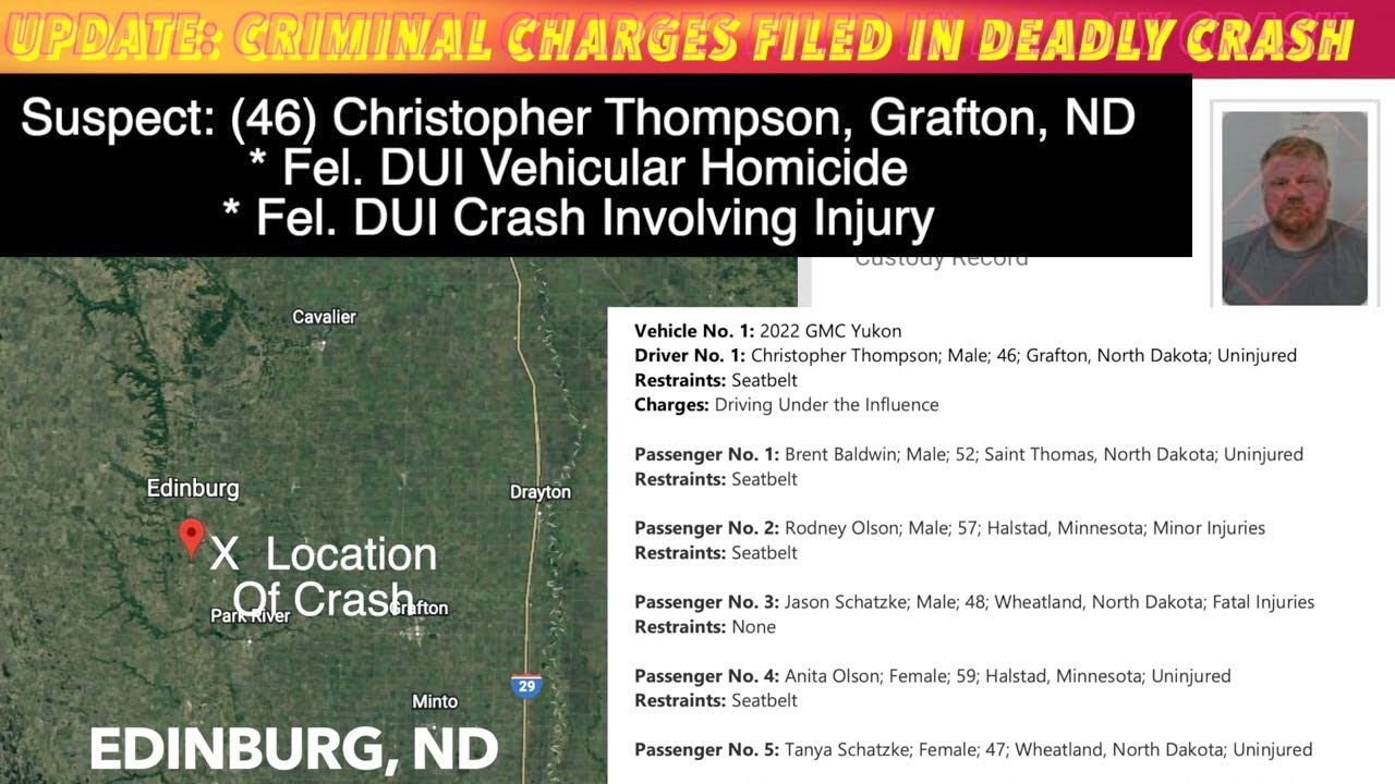 UPDATE: Criminal Charges Filed In Deadly Walsh County Crash - YouTube