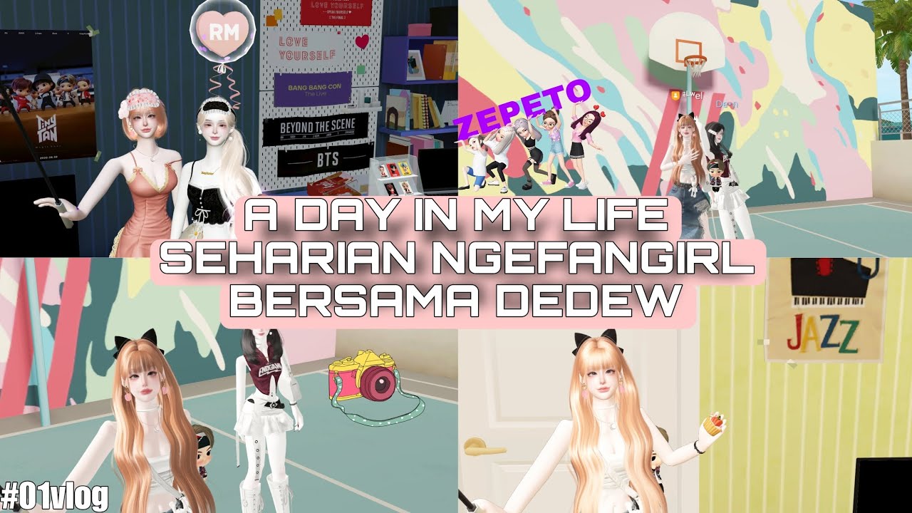 A DAY IN MY LIFE SEHARIAN NGEFANGIRL BERSAMA DEDEW || ZEPETO - YouTube