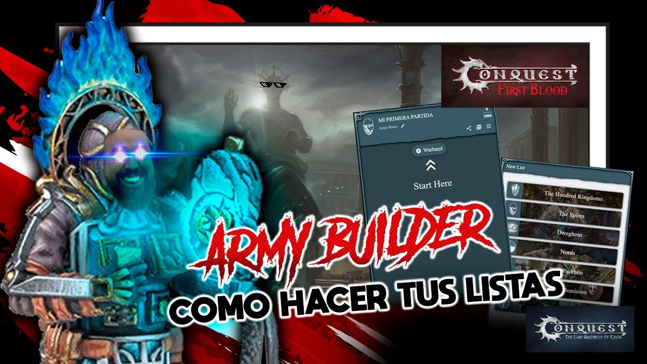 ⚔️ARMY BUILDER - CÓMO HACER TUS LISTAS PARA JUGAR CONQUEST ⚔️ - YouTube