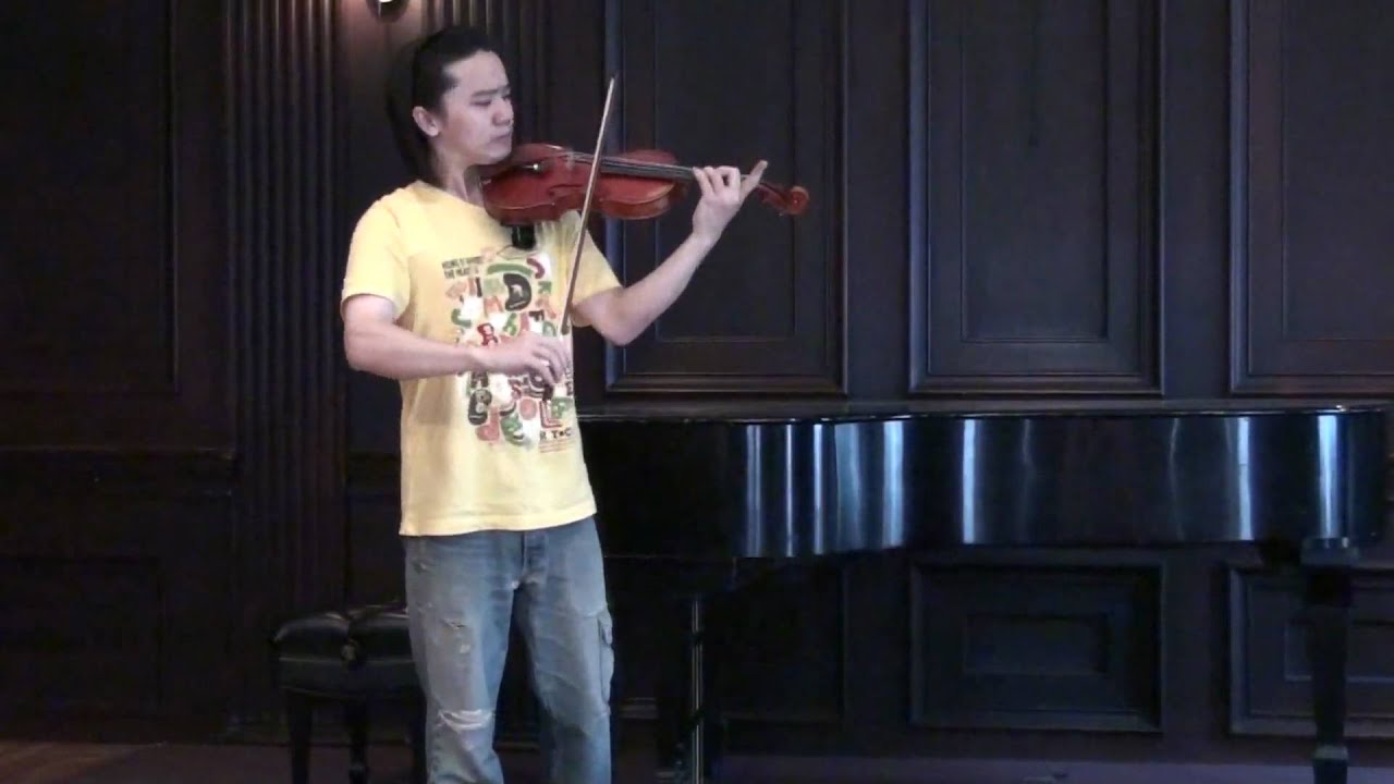 Bach-"Andante" from Sonata No.2, BWV 1003, take 2 - YouTube