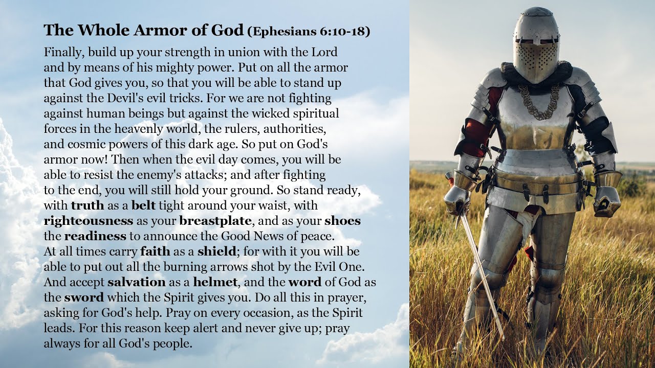 The Whole Armor of God (Ephesians 6:10-18) - Bible Inspiration ...