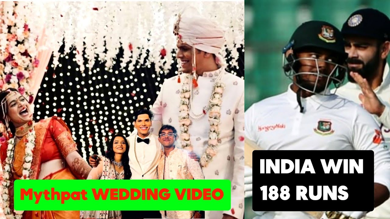 Mythpat And Urmila WEDDING 💓 VIDEO | INDIA vs BANGLADESH Match ...
