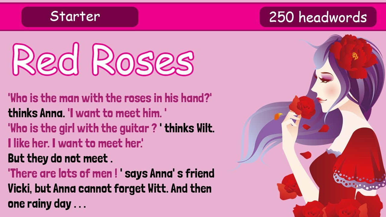 Learn English by Story Level 0 | Red Roses | Love Story - YouTube