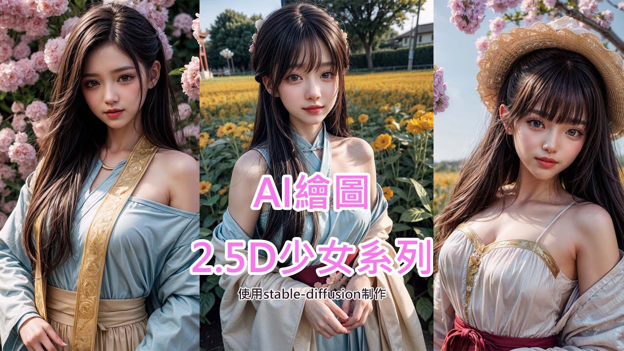 AI繪畫Stable Diffusion,2 5D少女系列七 - YouTube