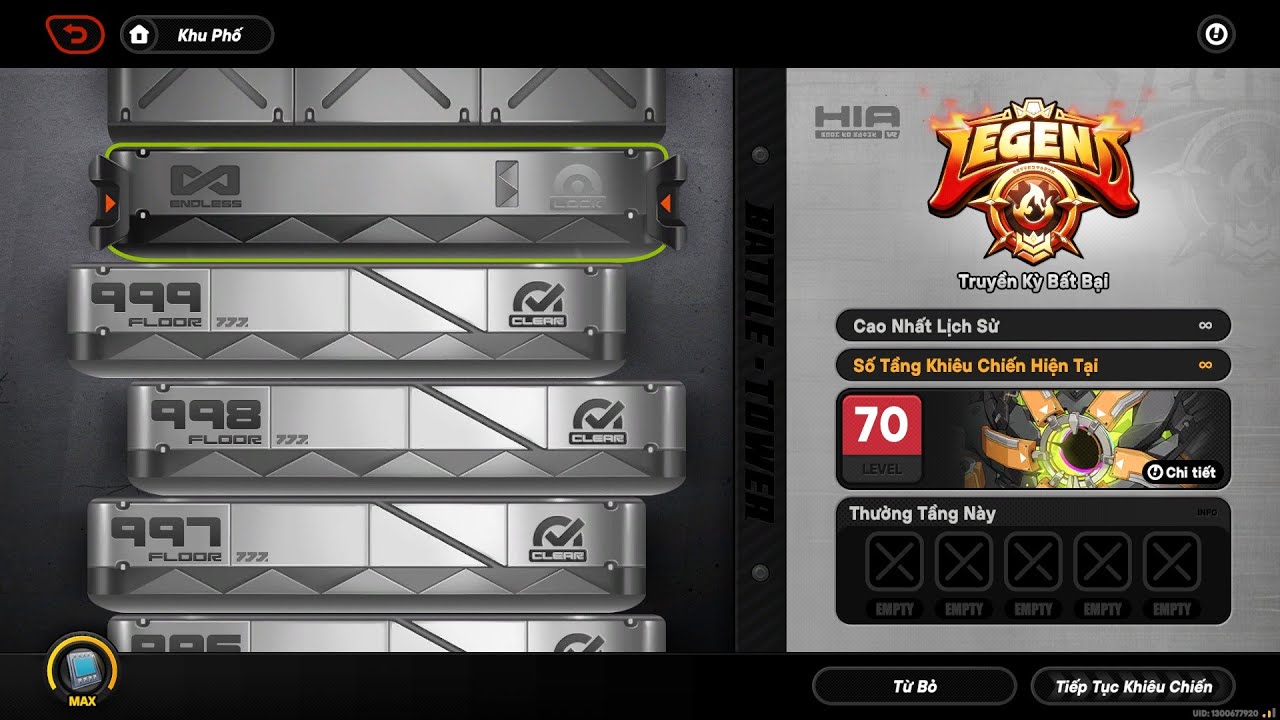 ZZZ BATTLE TOWER 1000 END INFINITE - YouTube