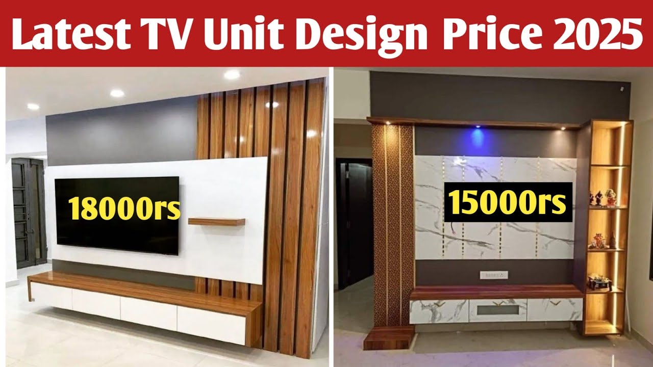 Modern TV Unit Design 2025 | TV Cabinet Design | Wood TV Unit | TV Unit ...