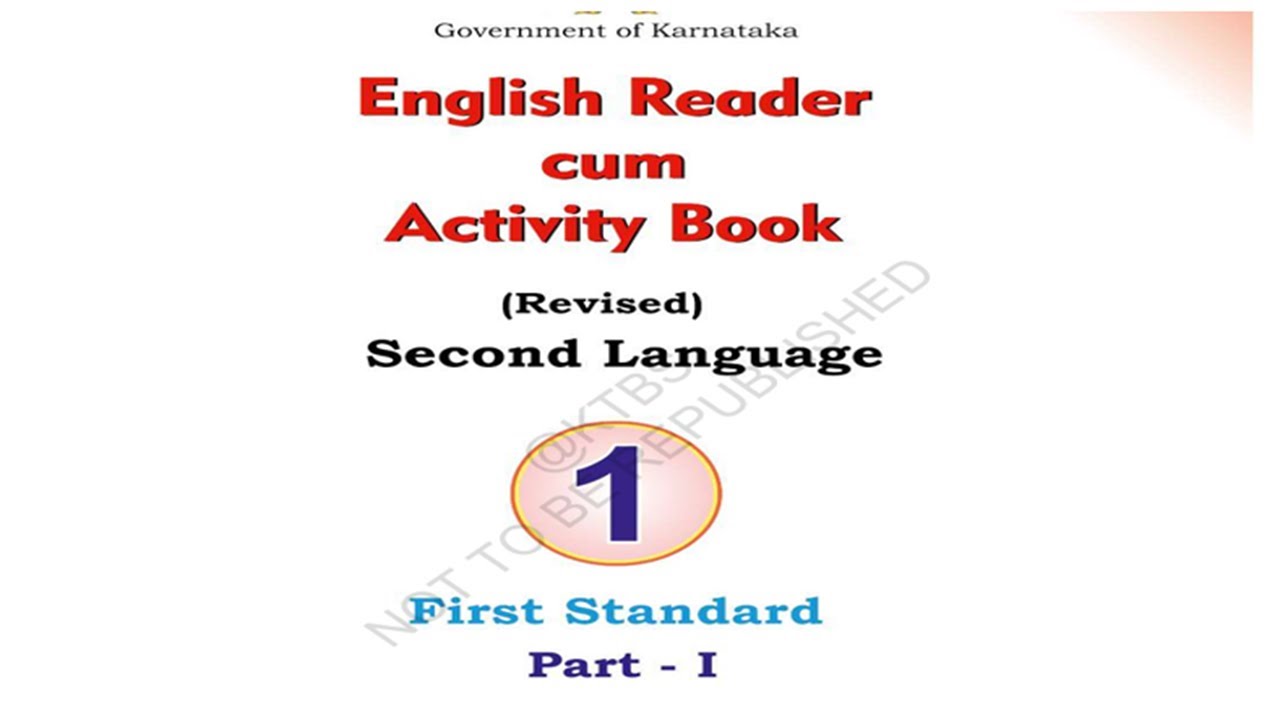 1st standard English Reader cum activity book pdf part-1 second language - YouTube