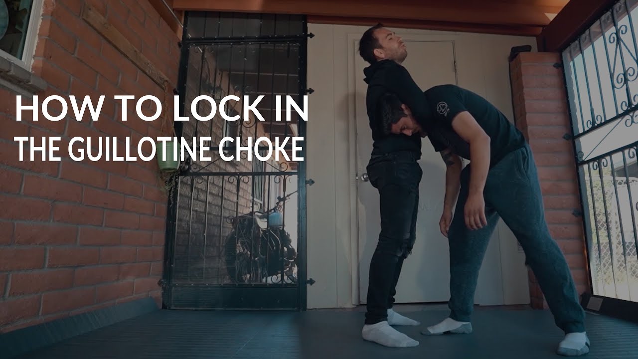 How To Lock In The Guillotine Choke - YouTube