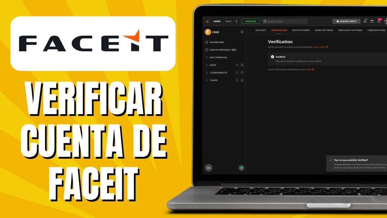 Cómo VERIFICAR Cuenta De FACEIT - YouTube