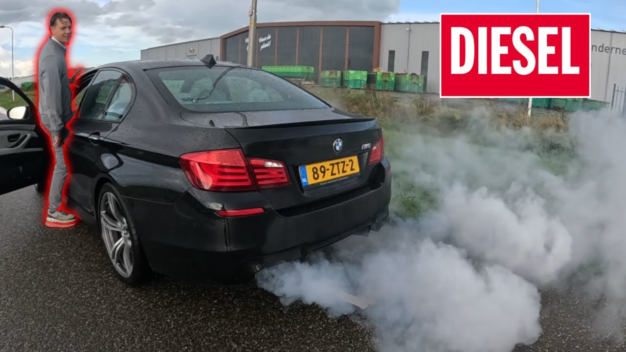 DIESEL in de BMW M5 doen! - YouTube