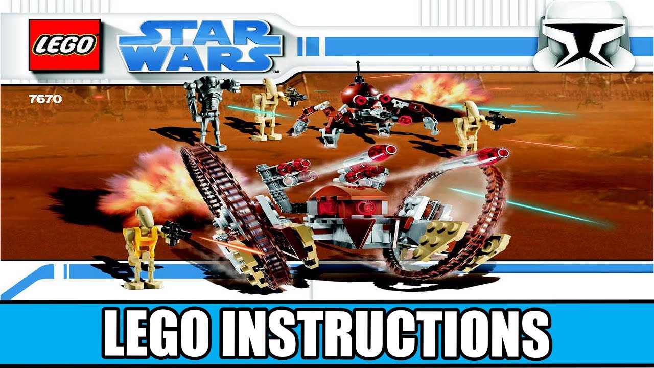 LEGO 7670 Instructions - The Clone Wars - Hailfire Droid & Spider Droid ...