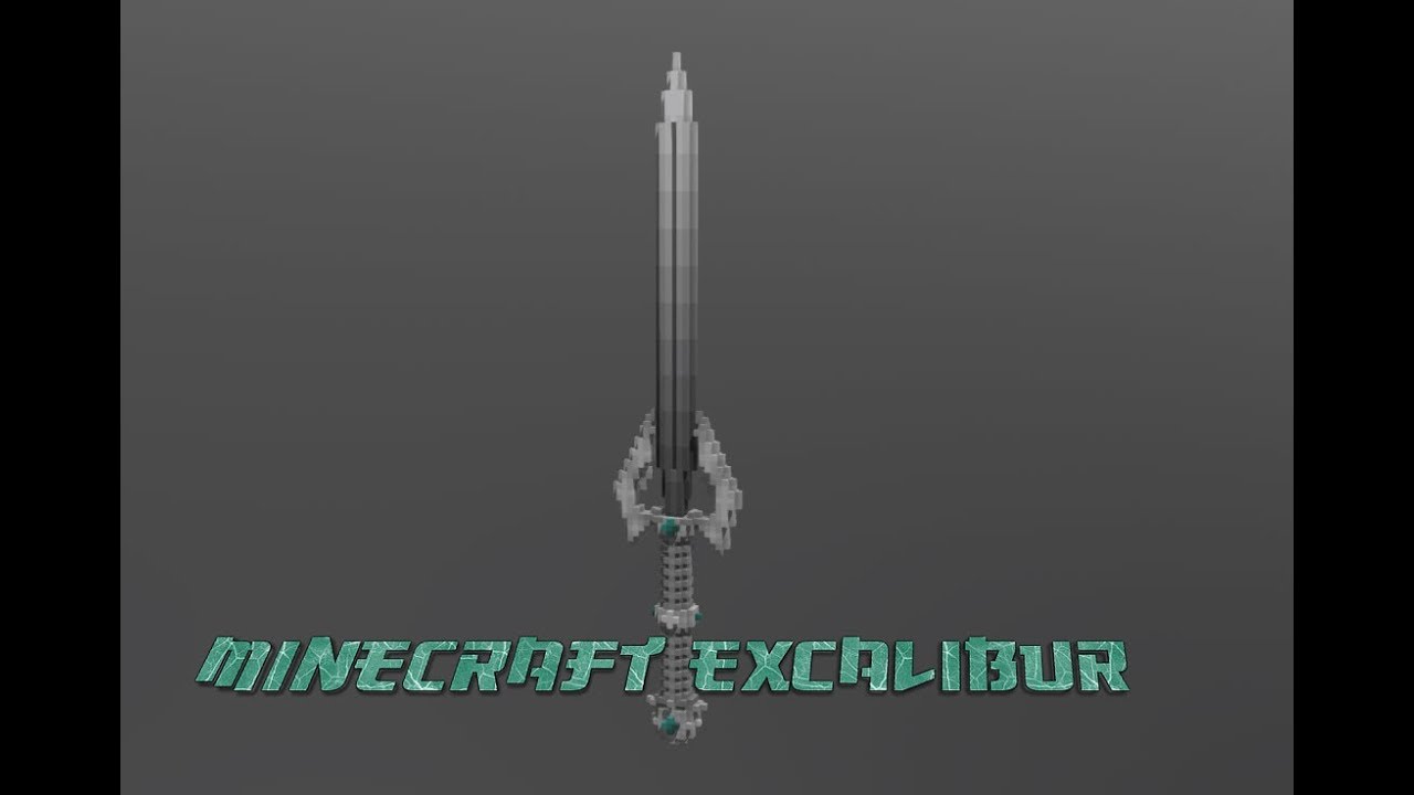 Minecraft 3D Modeling - Excalibur - YouTube