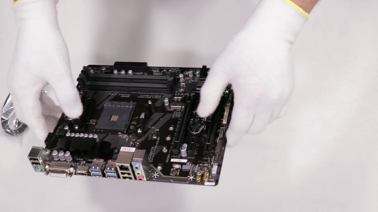 Unboxing Gigabyte Matherboard AX370M-DS3H hands on - YouTube
