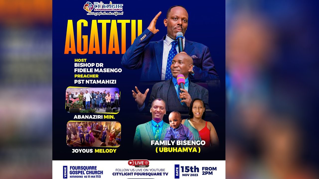 FOURSQUARE TV II AGATATU SERVICE with BISHOP DR.FIDELE MASENGO ...