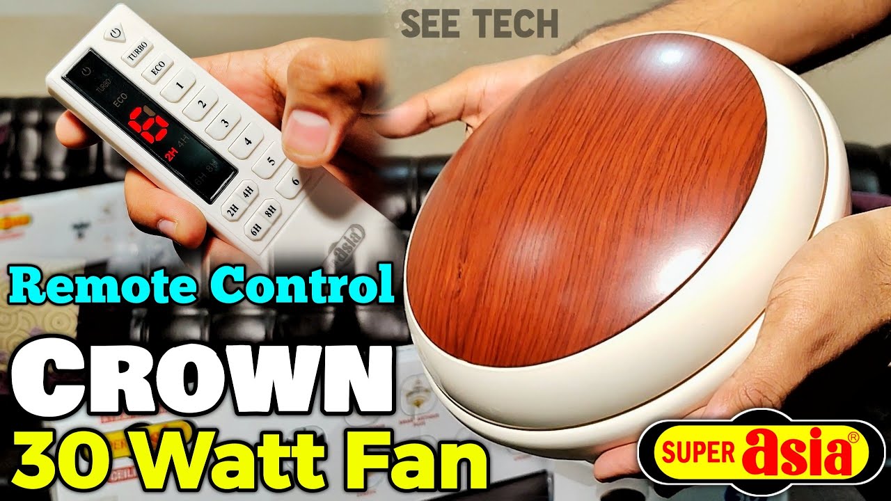 Super Asia 30 Watt Fan With Remote Control Unboxing | Super Asia Crown ...