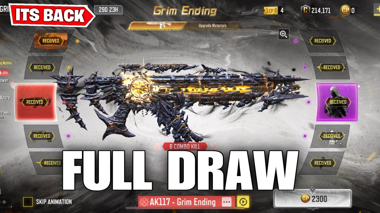 BUYING & MAXING MYTHIC AK117 GRIM ENDING FULL DRAW + ALCATRAZ INTENSE ...