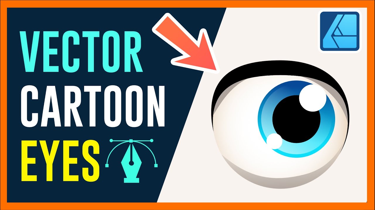 Affinity Designer: How to Create 2D Cartoon Eyes - YouTube