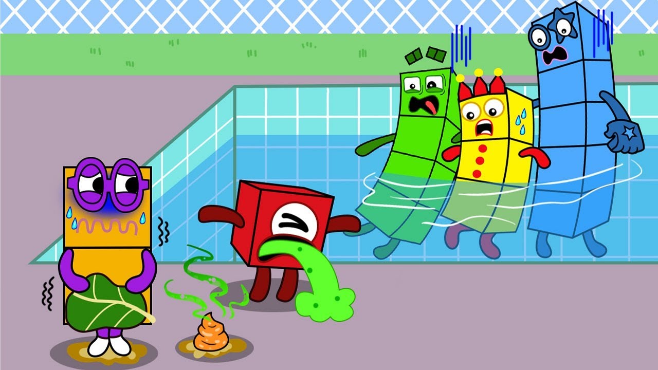Oh No! What if Numberblocks 2 poops on the Swimming Pool - Numberblocks ...