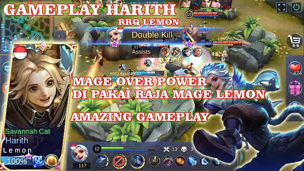RAJA MAGE LEMON PAKAI MAGE OVER POWER HARITH!!! AMAZING GAMEPLAY - YouTube