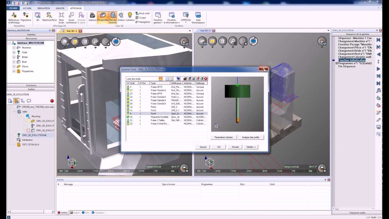 NCSIMUL Machine | Interfaces CFAO | MasterCAM - YouTube