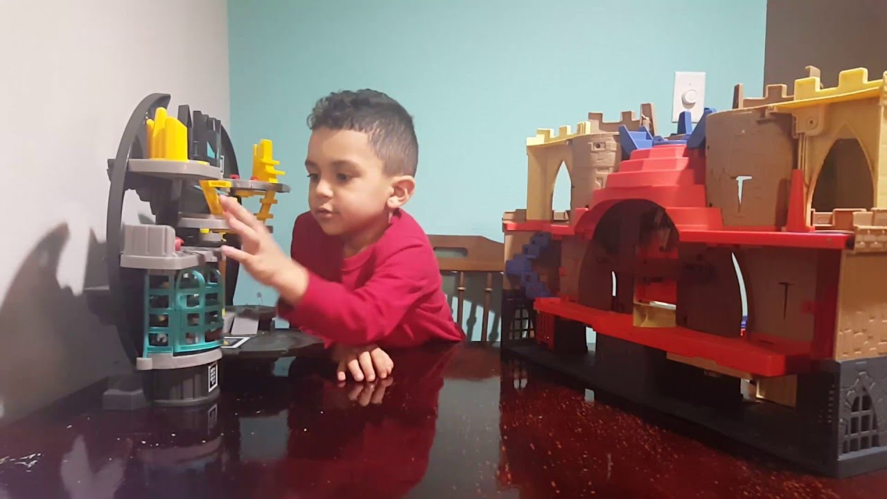 elijah plays with imaginext toy! batman, power rangers, and more! - YouTube