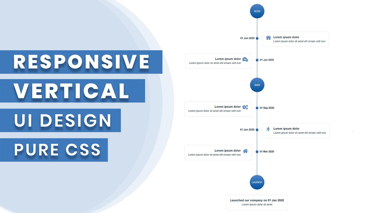 How To Create A Vertical Timeline Using Html5 Css3 Responsive 7525
