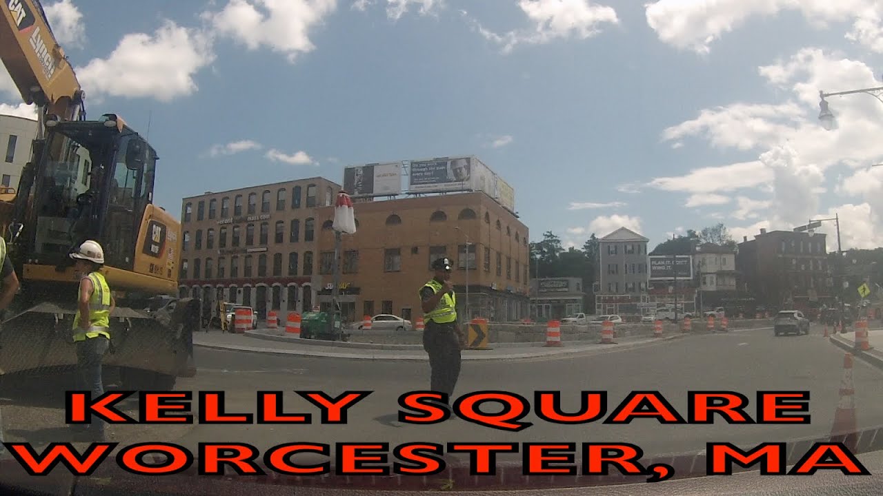 Driving through the *NEW* Kelley Square Worcester, Massachusetts! - YouTube