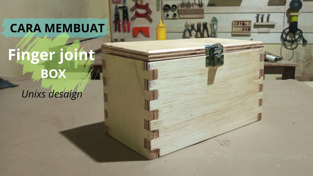 making a finger joint box unik design - YouTube